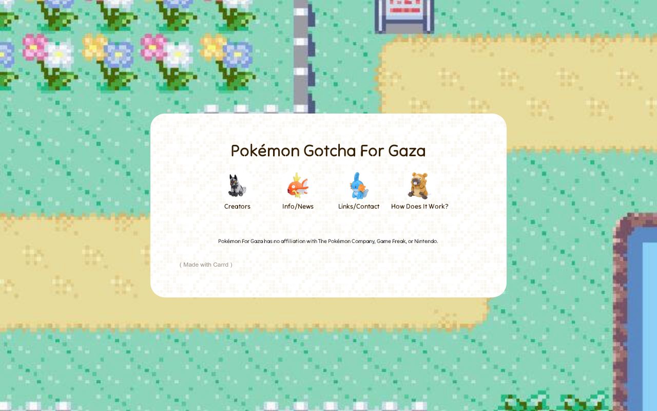 Pokemon Gotcha For Gaza